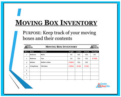 Moving Box Inventory – Excel How-To Series [Transcript] – Order Your Life