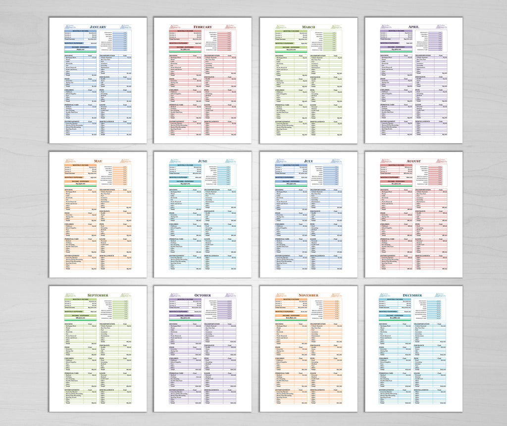 Yearly Budget Spreadsheet - Order Your Life